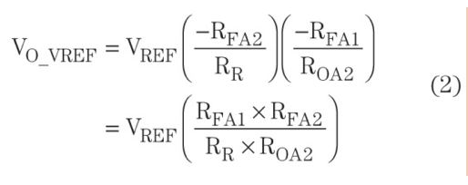 VCM vs VOUT plots for instrumentation amplifiers with two op amps