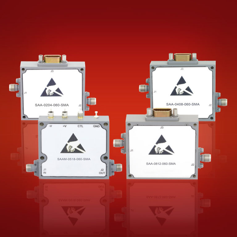Coax voltage-variable 60-dB attenuators work from 400 MHz to 18 GHz