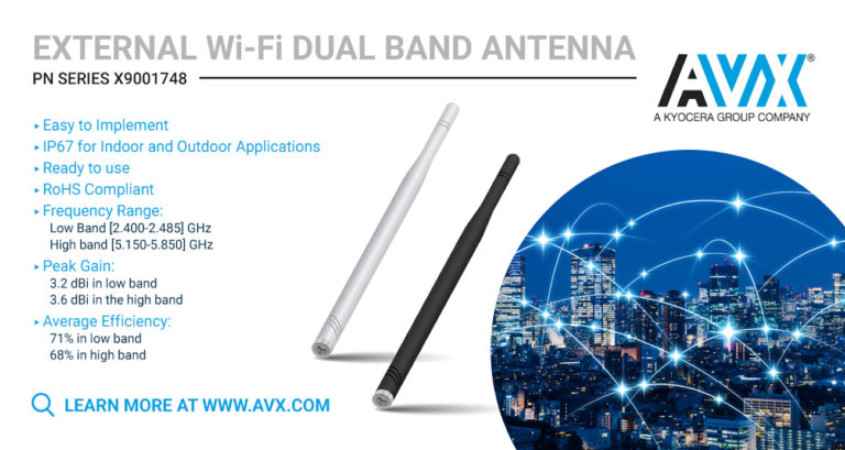 Dual-band WiFi antennas optimized for 2.4GHz and 5GHz applications